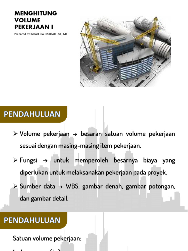 3.peb Menghitung Volume Pekerjaan 1 | PDF