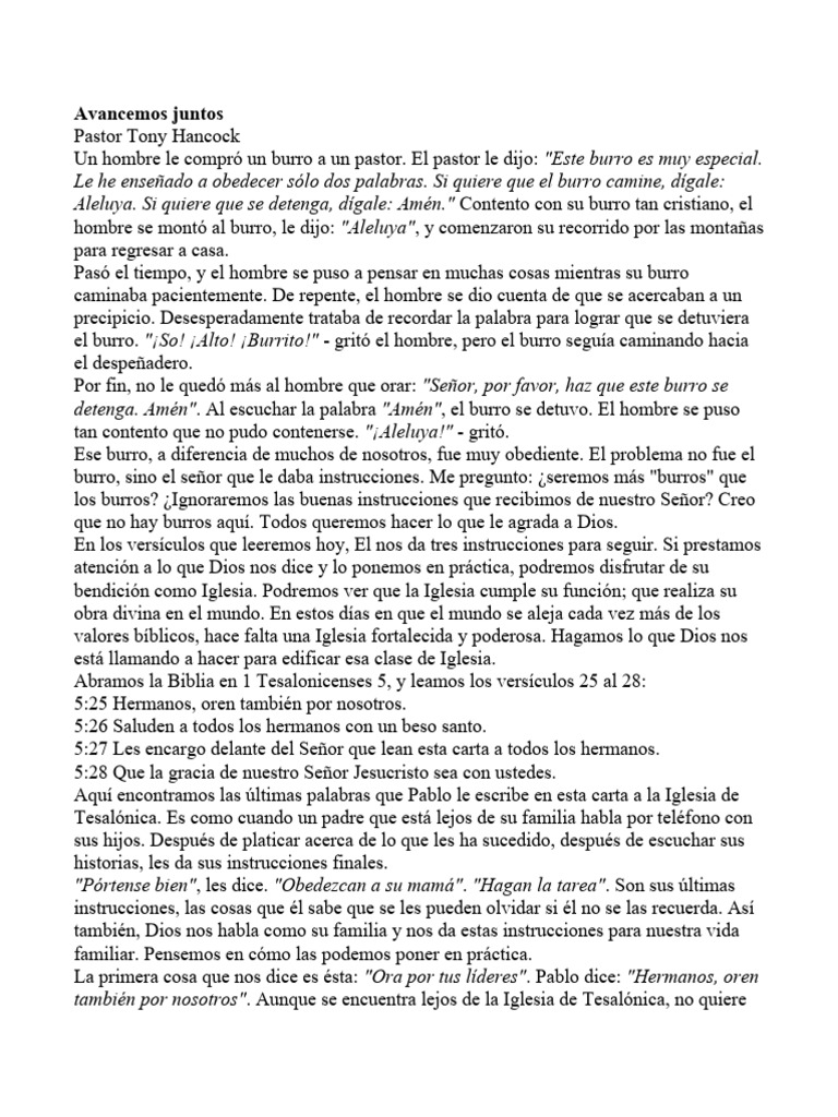Avancemos Juntos | PDF | Oración | Pablo el apóstol