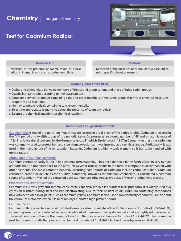 Cadmium Ion Detection Methods | PDF | Cadmium | Hydroxide