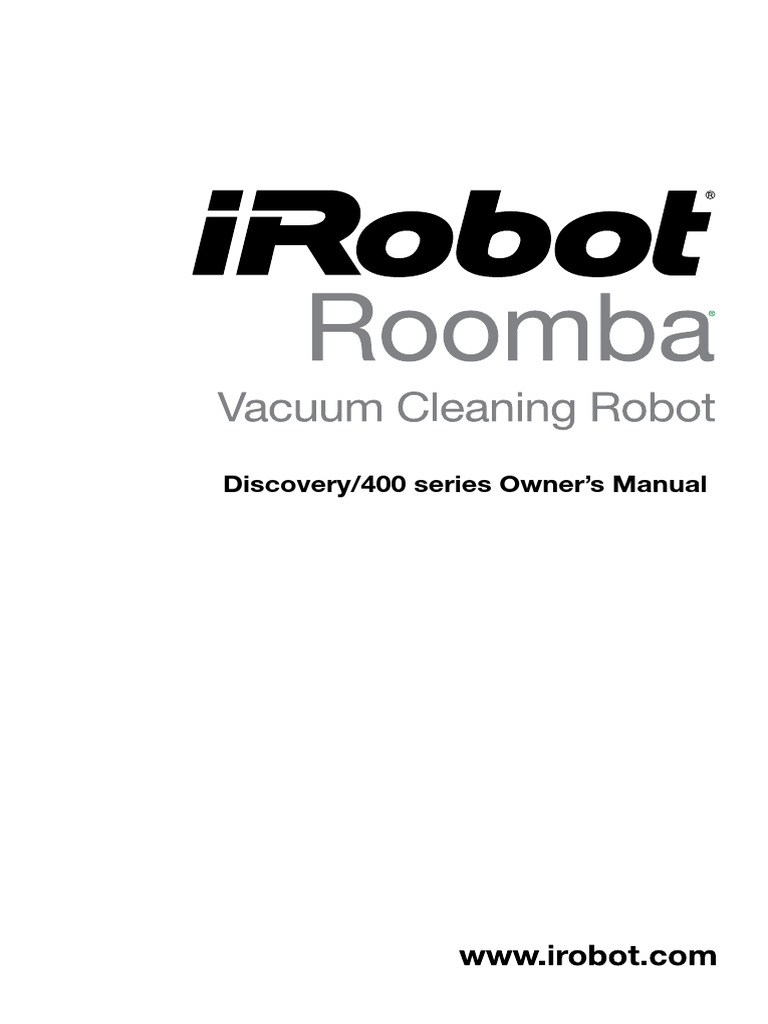I-Robot Roomba 400 | PDF | Battery Charger | Manufactured Goods