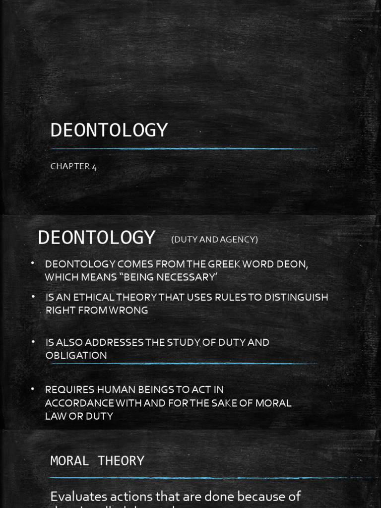 Deontology Ethics | PDF | Autonomy | Immanuel Kant