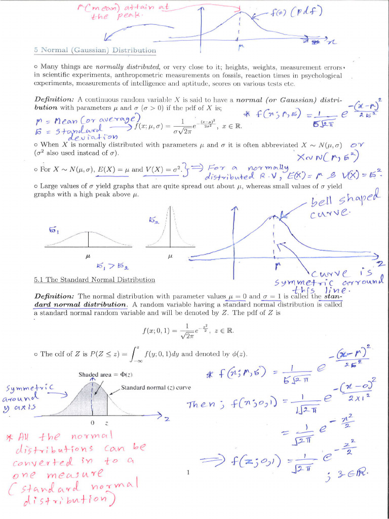 5) Normal Distribution | PDF