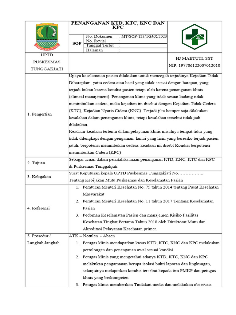 29 Sop KTD KTC KNC KPC | PDF