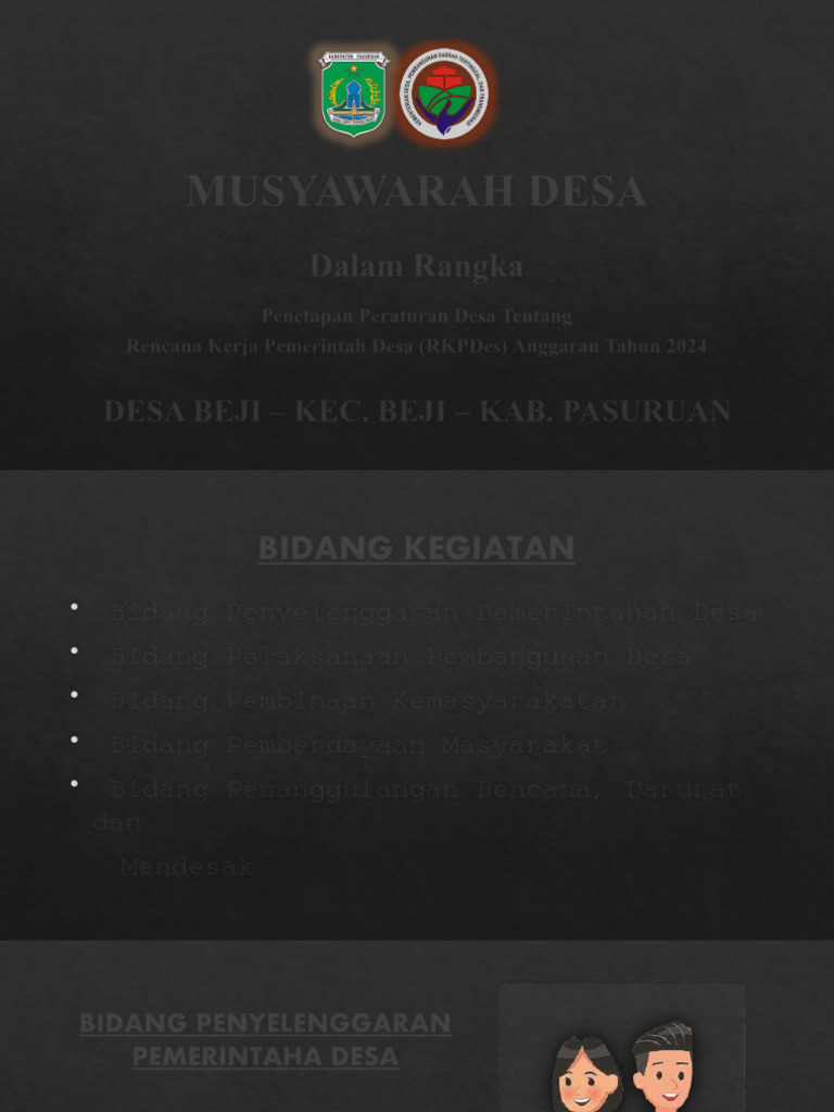RKPDes 2024 Desa Beji: Bidang dan Kegiatan | PDF