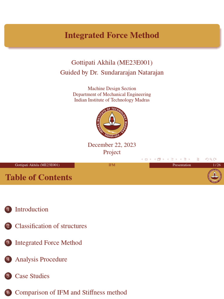 Integrated Force Method | PDF | Structural Analysis | Physical Sciences