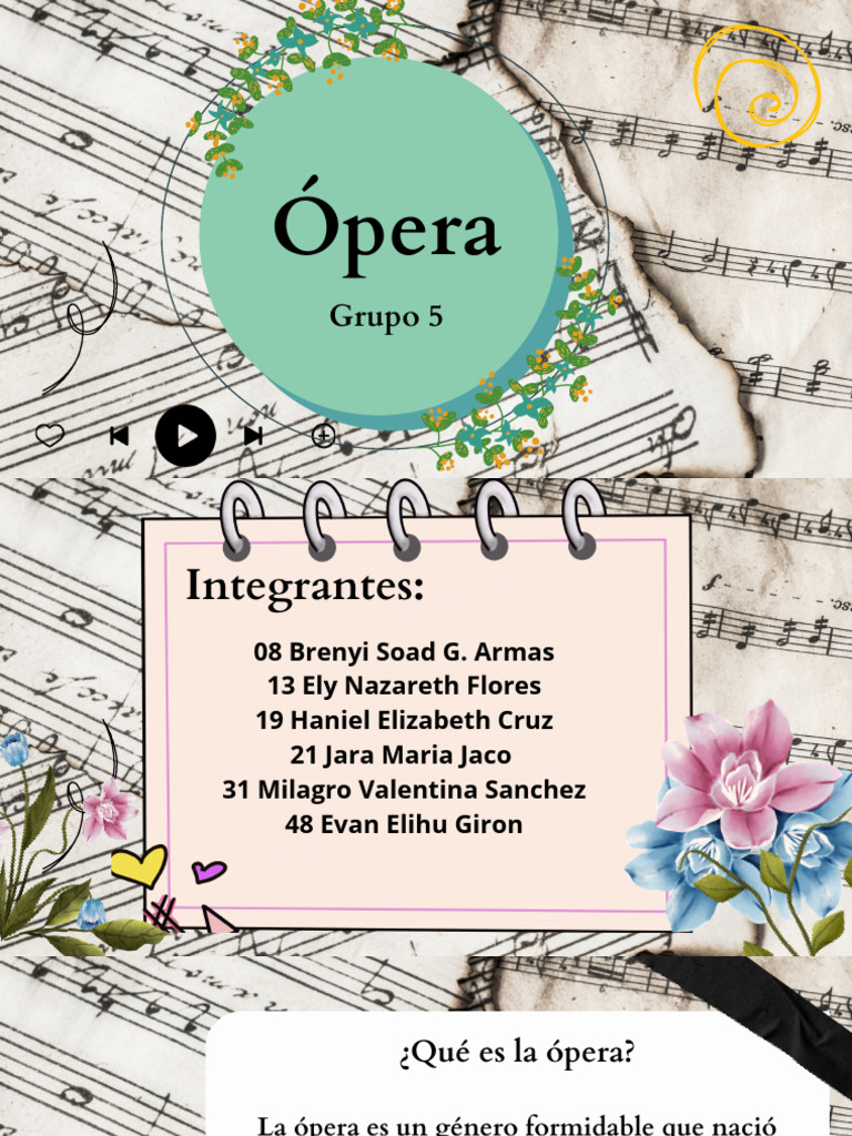Grupo 5 - Ópera | Descargar gratis PDF | Ópera | Instrumentos musicales