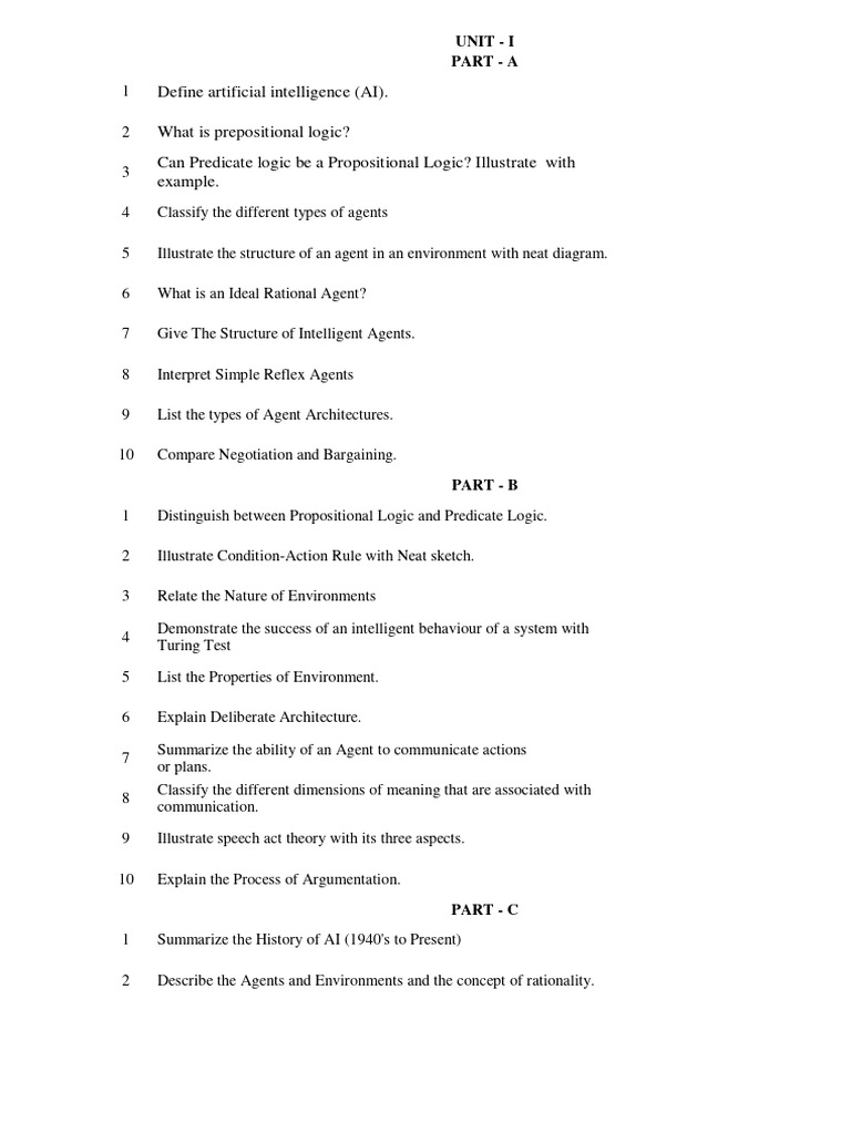 Define Artificial Intelligence (AI) - What Is Prepositional Logic? Can Predicate Logic Be A ...