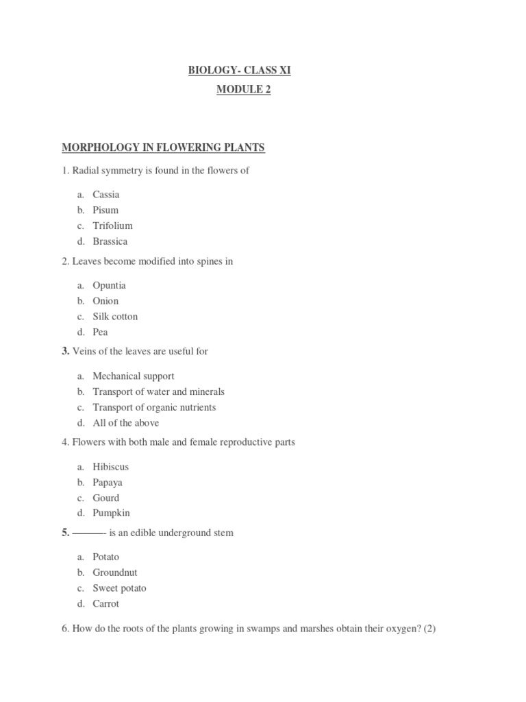 Module 2 Class 11 | PDF | Leaf | Tissue (Biology) Module 2 Class 11 | PDF | Leaf | Tissue (Biology)