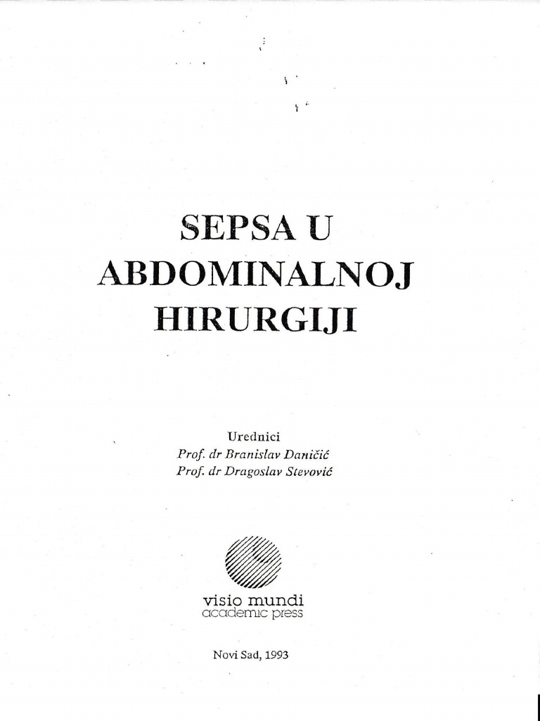 Sepsa Septicne Komplikacije 1993 | PDF