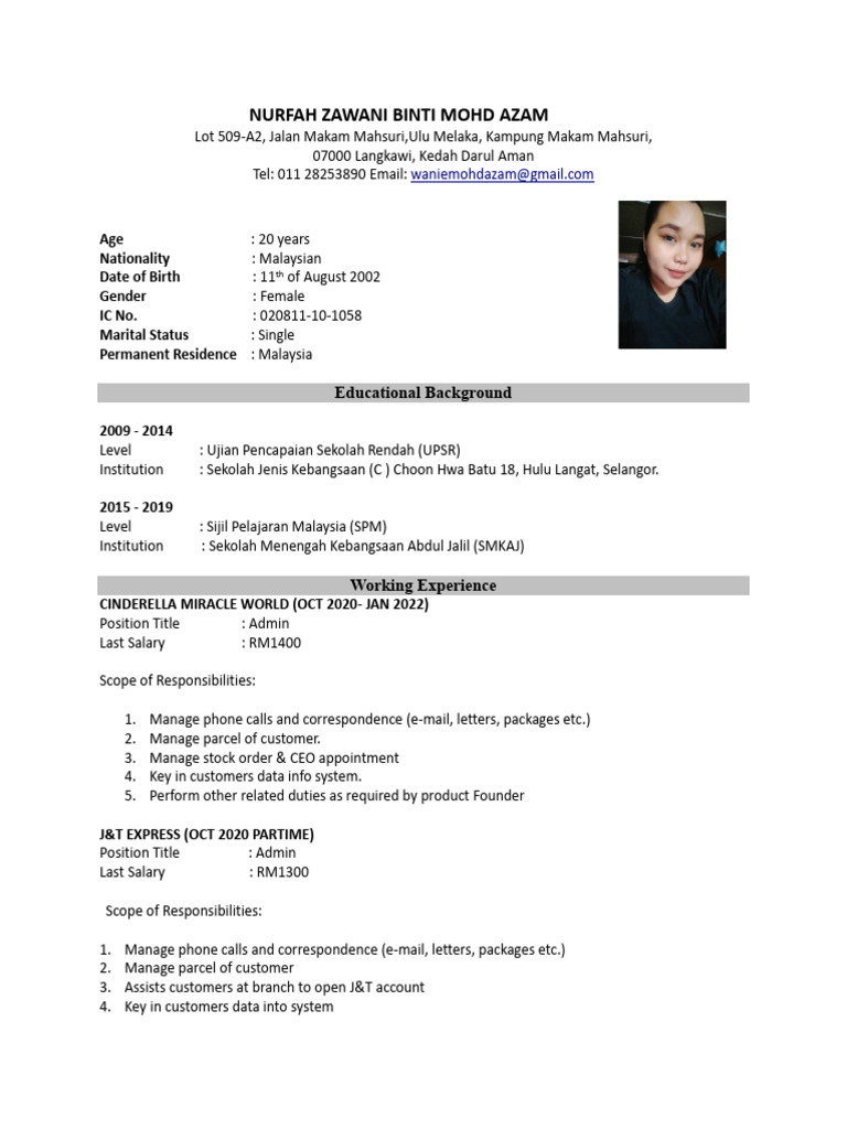 My Resume Newest | PDF