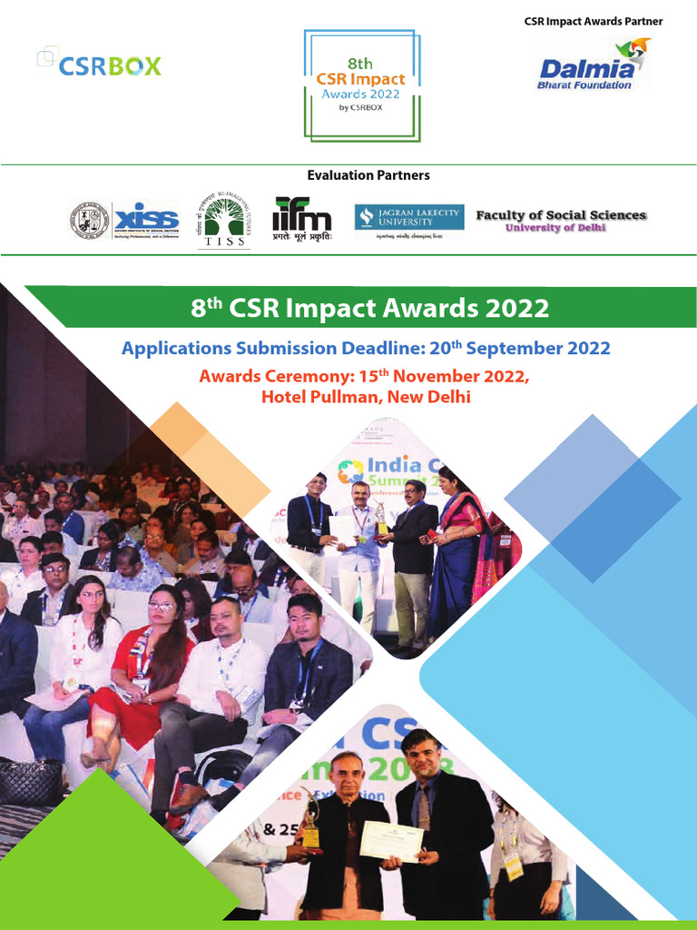 8 CSR Impact Awards Brochure 2022 | PDF | Corporate Social ...