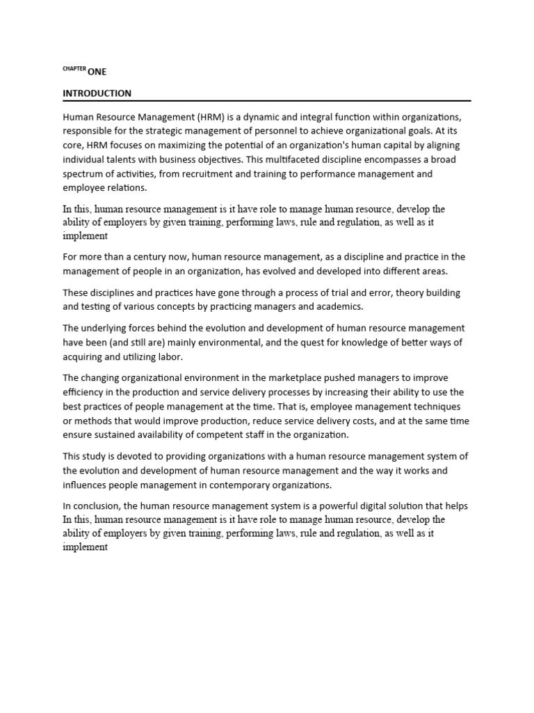 Book Chapter One | PDF