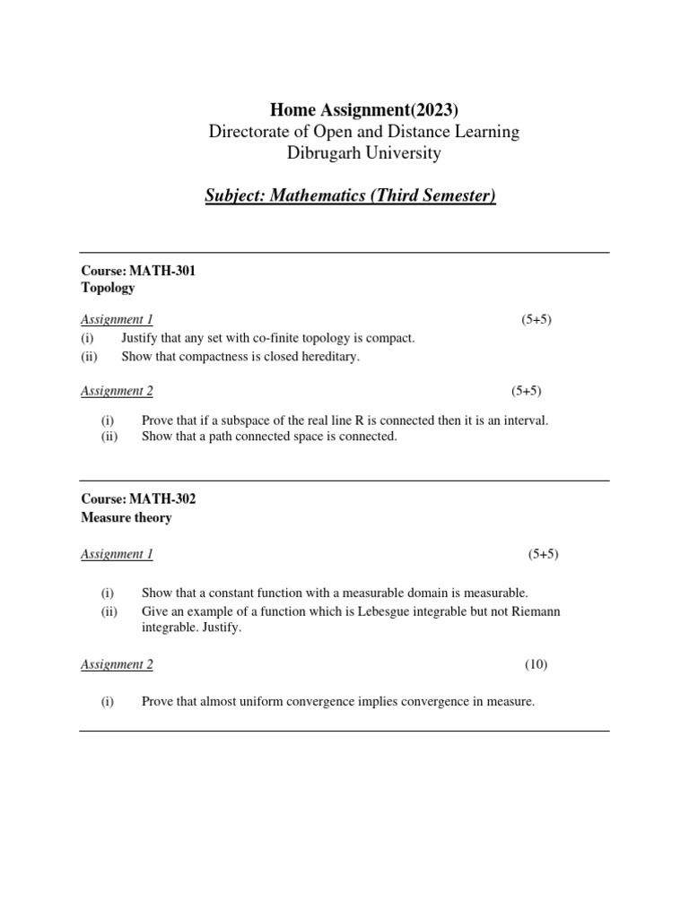 Math - 3rd Sem ASSIGNMENT 23 | PDF