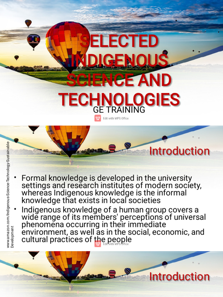 5TH - 6THb. SELECTED INDIGENOUS SCIENCE AND TECHNOLOGIES | PDF ...
