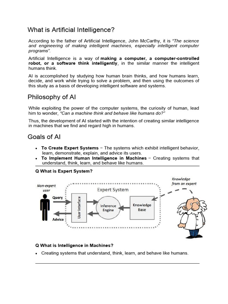 Ai Lecture Firstyear 1 Download Free Pdf Artificial Intelligence