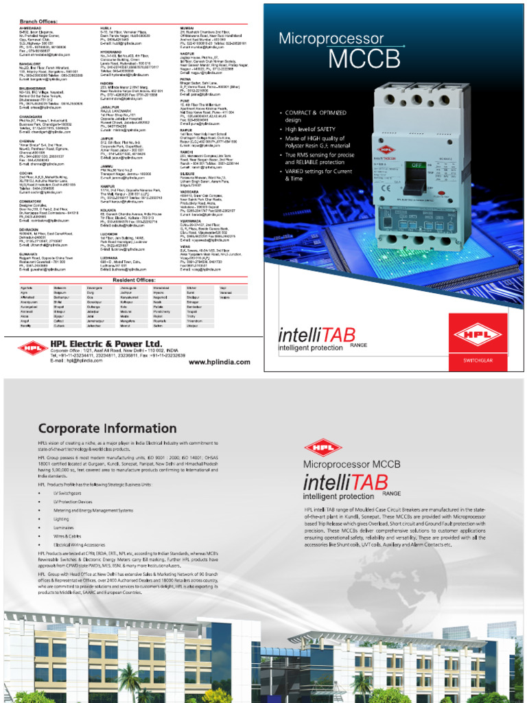 Microprocessor MCCB - Catalogue | PDF