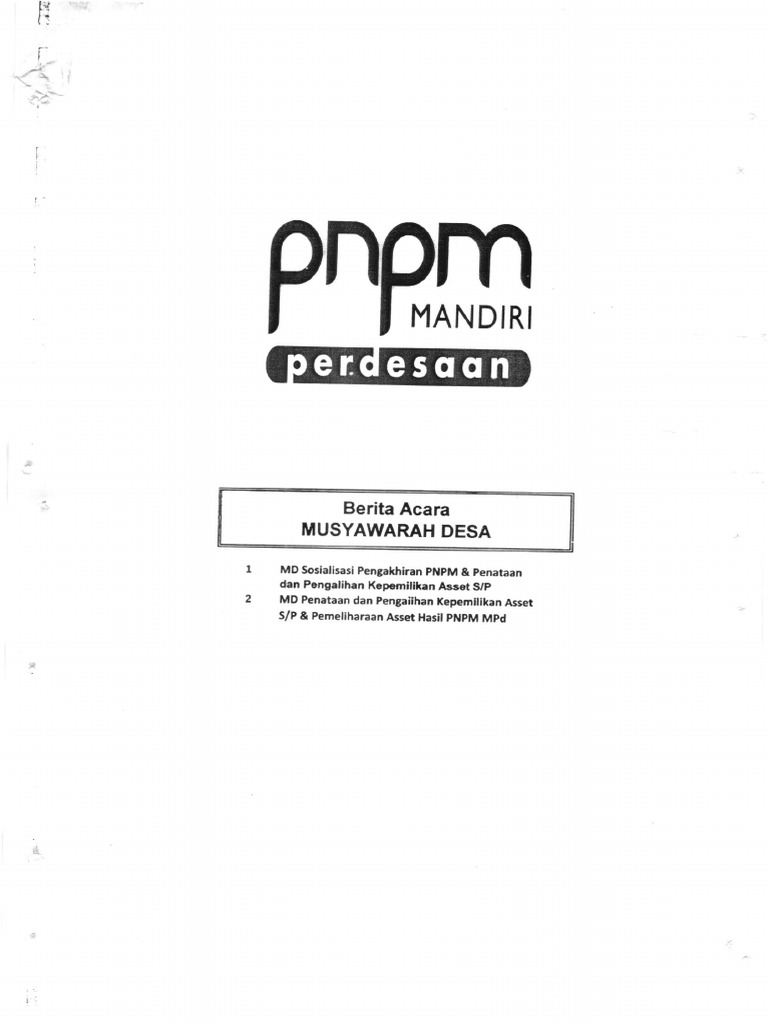 Pengakhiran PNPM MPd Desa Tembeling | PDF