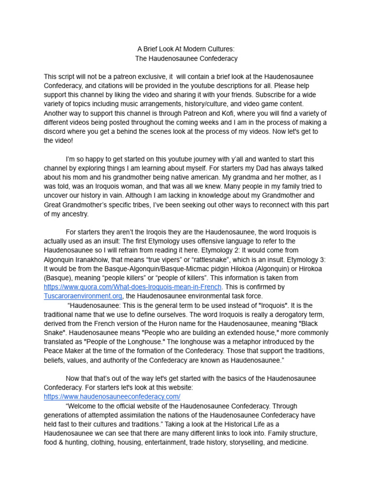 Haudenosaunee Confederacy | PDF