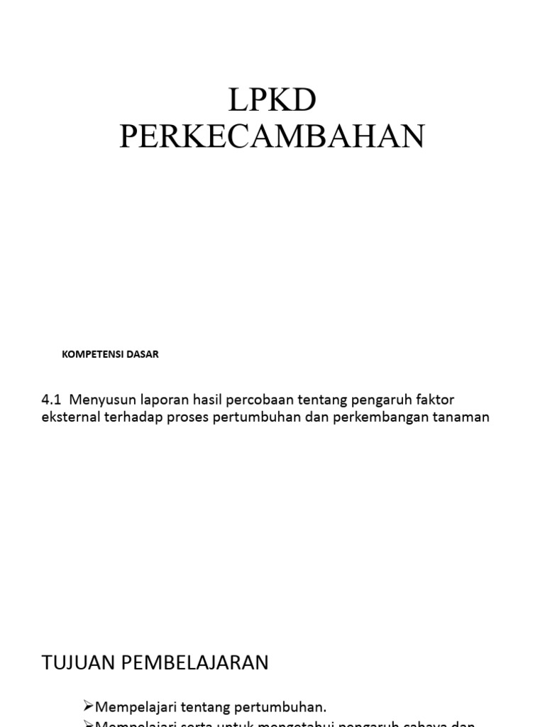 LPKD Kecambah | PDF
