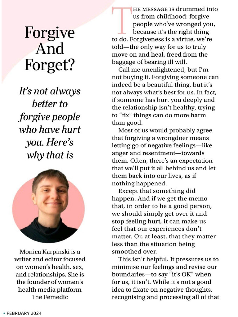 Forgive and Forget | PDF