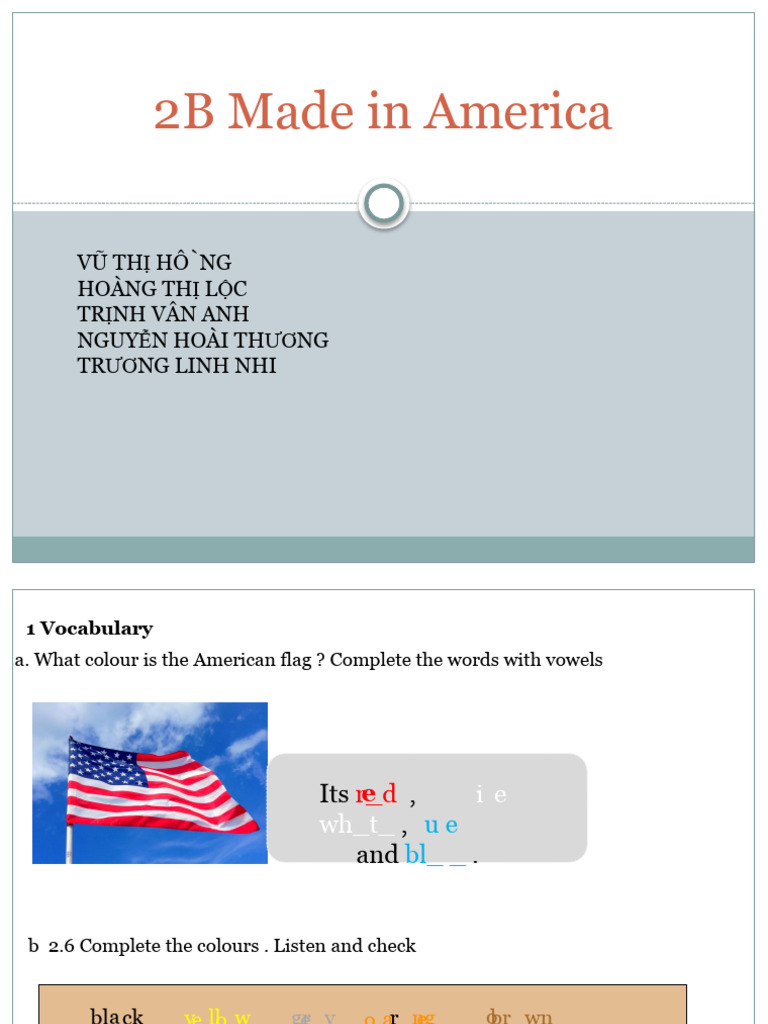 2B Made in America | PDF | Adjective | English Language