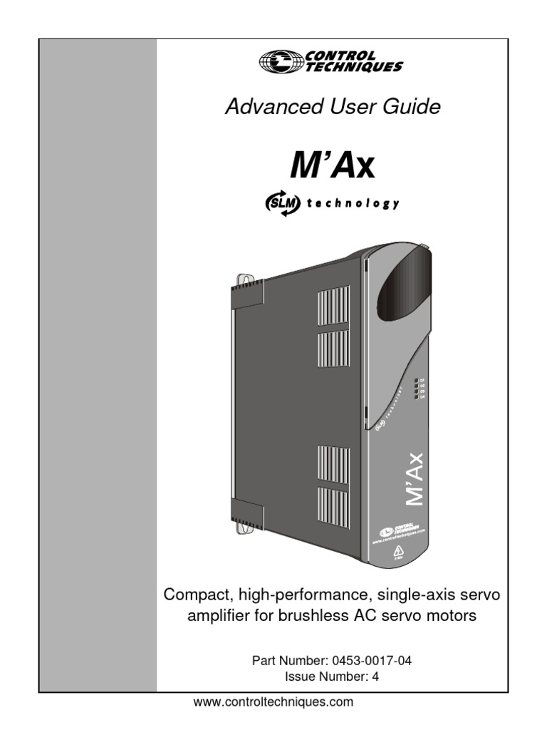 Advanced User Guide: Compact, High-Performance, Single-Axis Servo Amplifier For Brushless AC ...