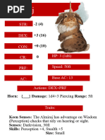 Druid - Wild Shape - Beast List - All Beasts - Expanded | PDF | Claw