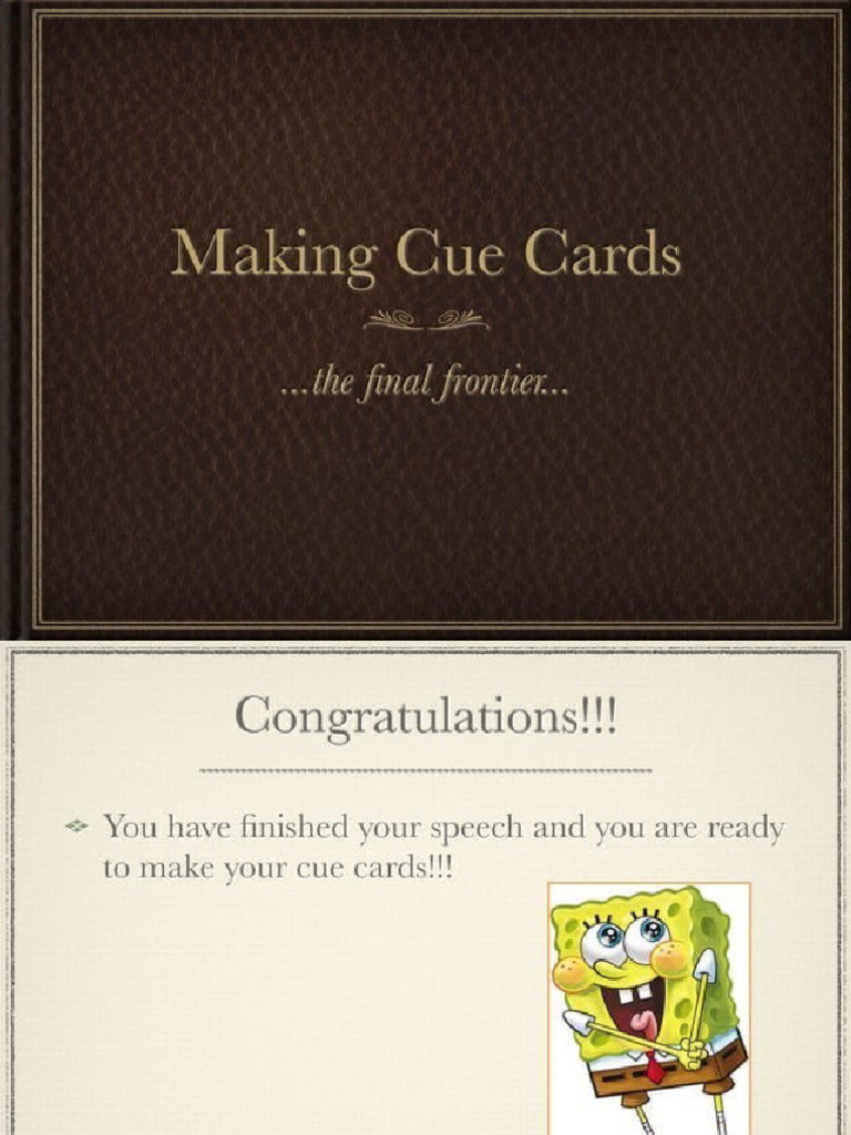 Writing Cue Cards | PDF