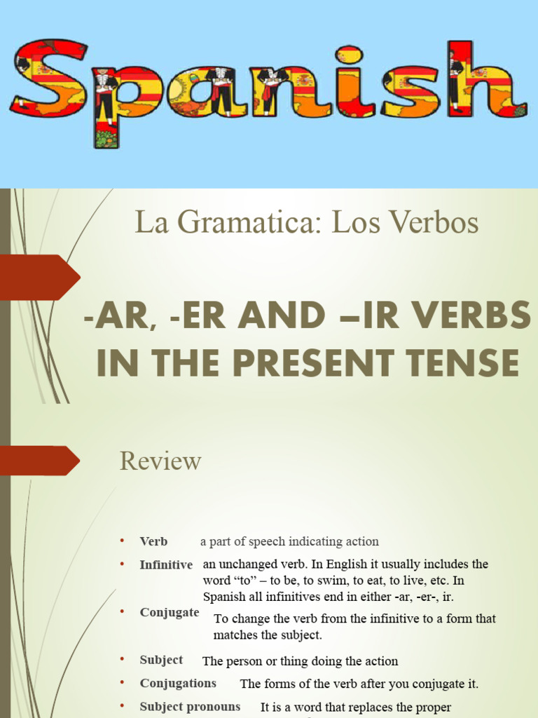 1 La Gramatica - Ar, Er, y Ir Verbos | PDF