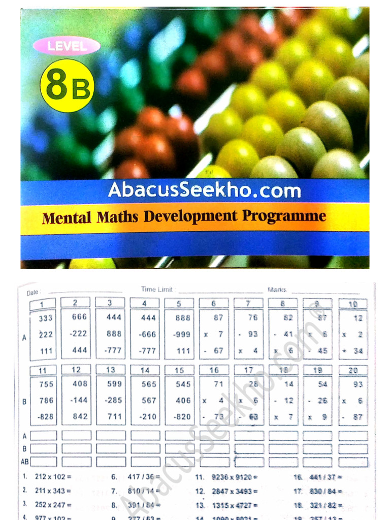Abacus Book Level 8 | PDF
