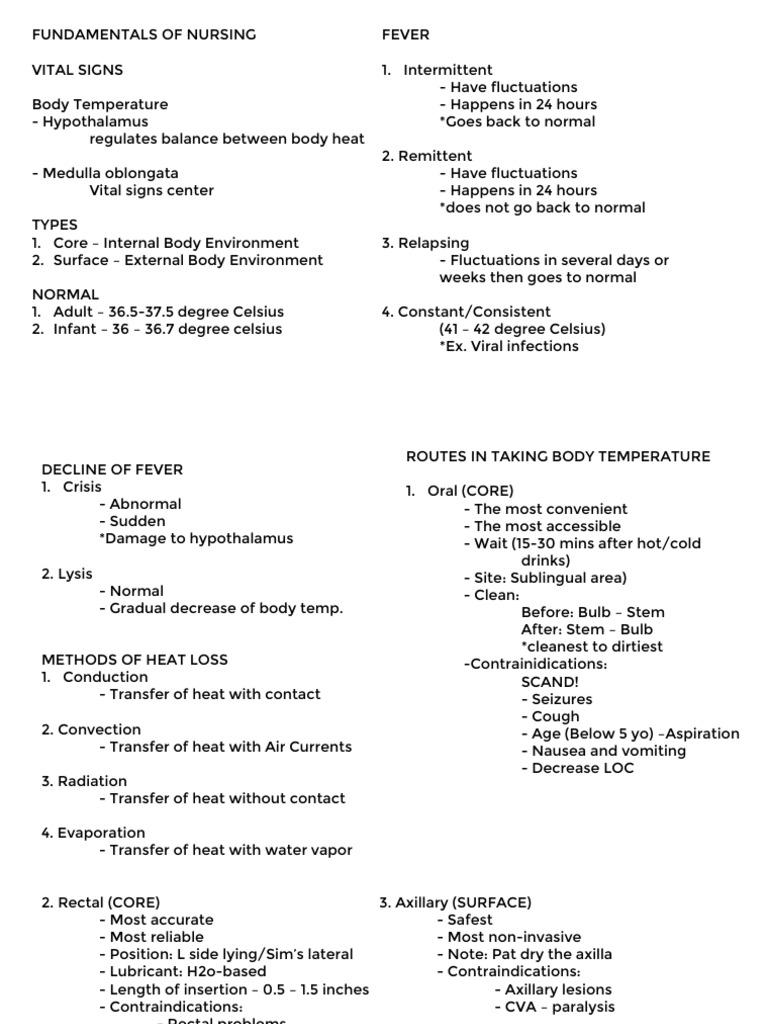 Fundamentals of Nursing Final | PDF