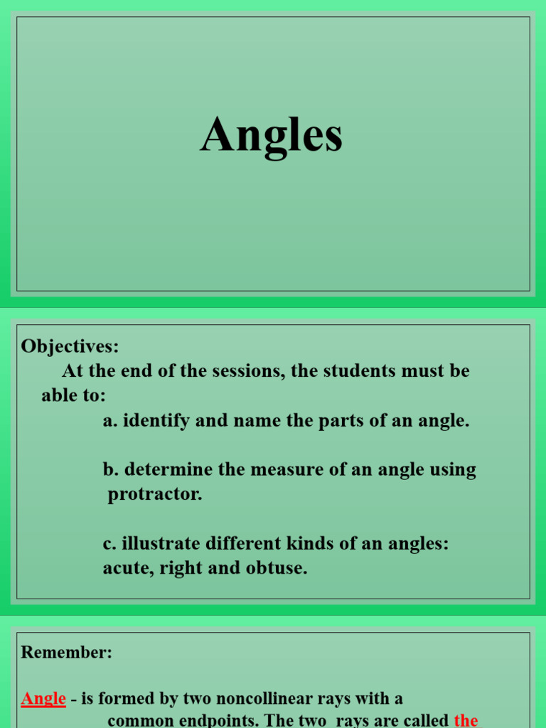 Q3 W2 Angles | PDF | Angle | Elementary Mathematics