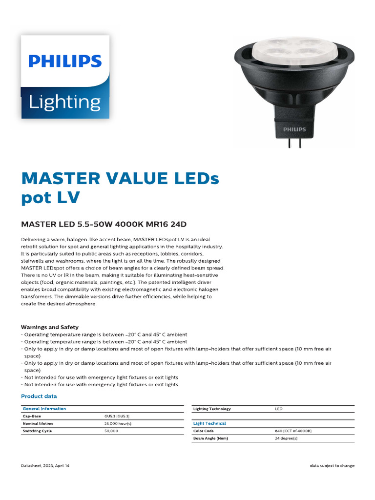 Item 3-Philips LED MR16 | PDF