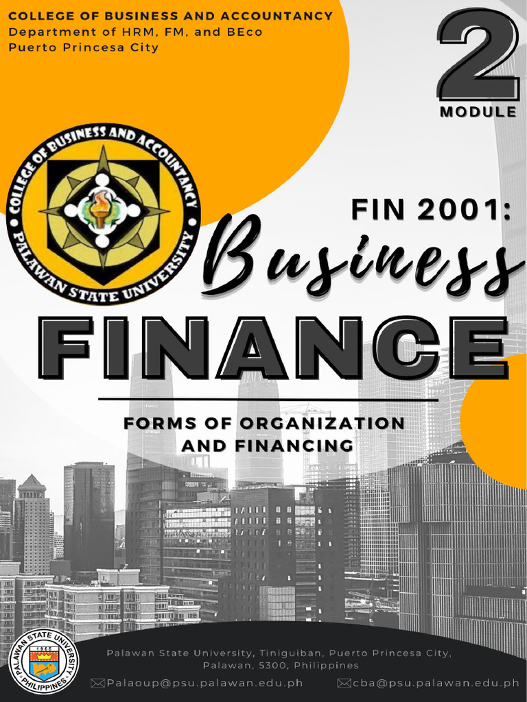 Business Finance Module 2 | PDF | Partnership | Corporations