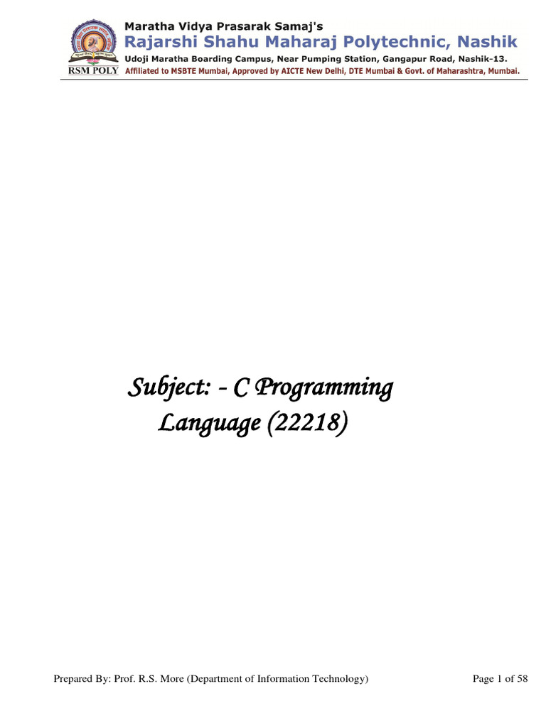 CPR - Question-Bank Fyej RSM | Download Free PDF | C (Programming Language) | Programming