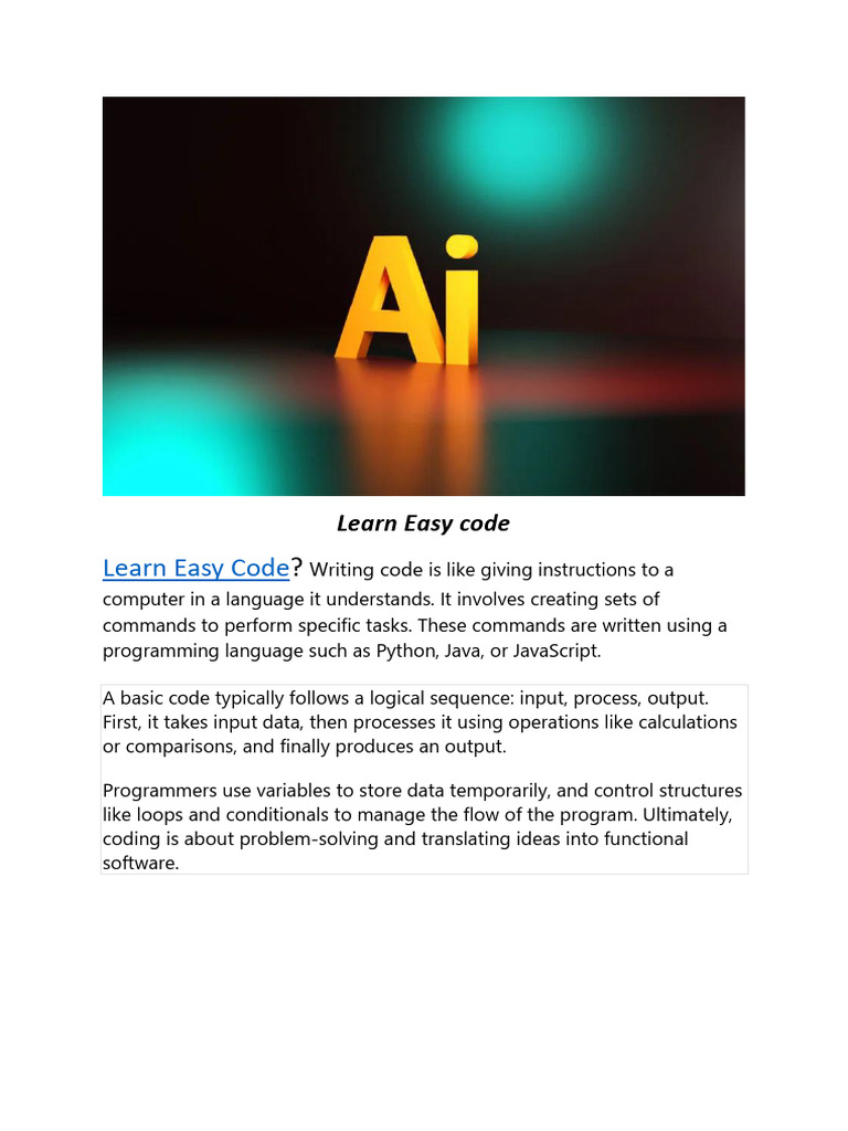 Learn Easy Code | PDF