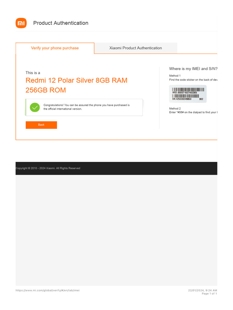 Product Authentication | PDF