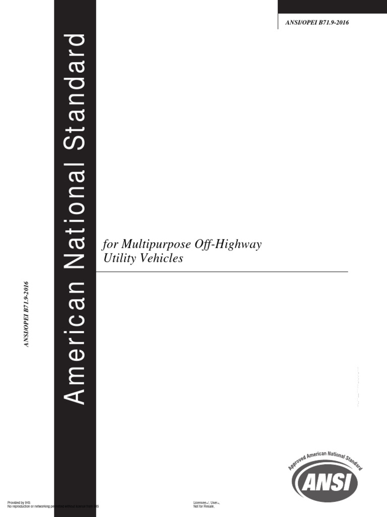 Preview ANSI OPEI B71.9-2016 | PDF | Vehicles | Transportation Engineering