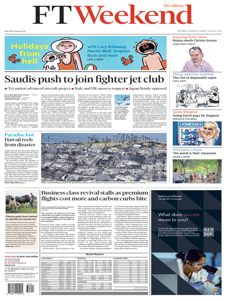 Financial Times Weekend USA - August 1213 2023 - Financial Times ...