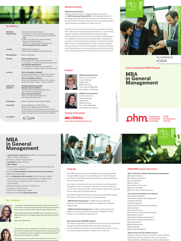 Flyer MBA CD23 | Download Free PDF | Master Of Business Administration ...