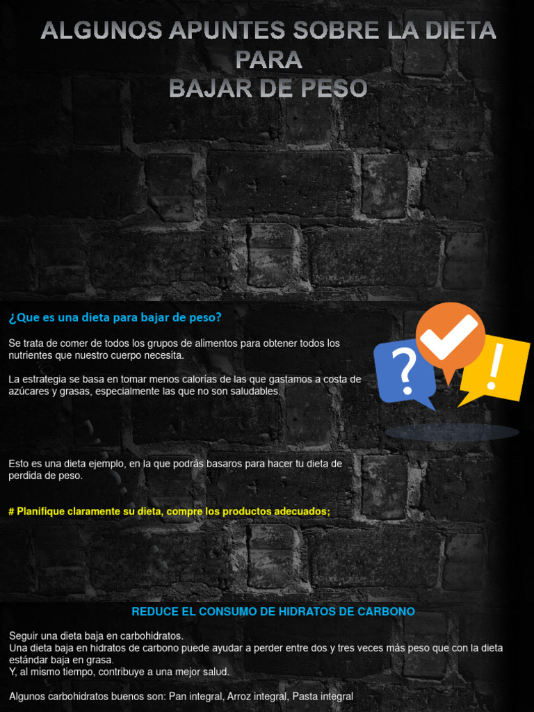 Info (Bajar de Peso) (PDF) (1688) | PDF | Dieta | Alimentos