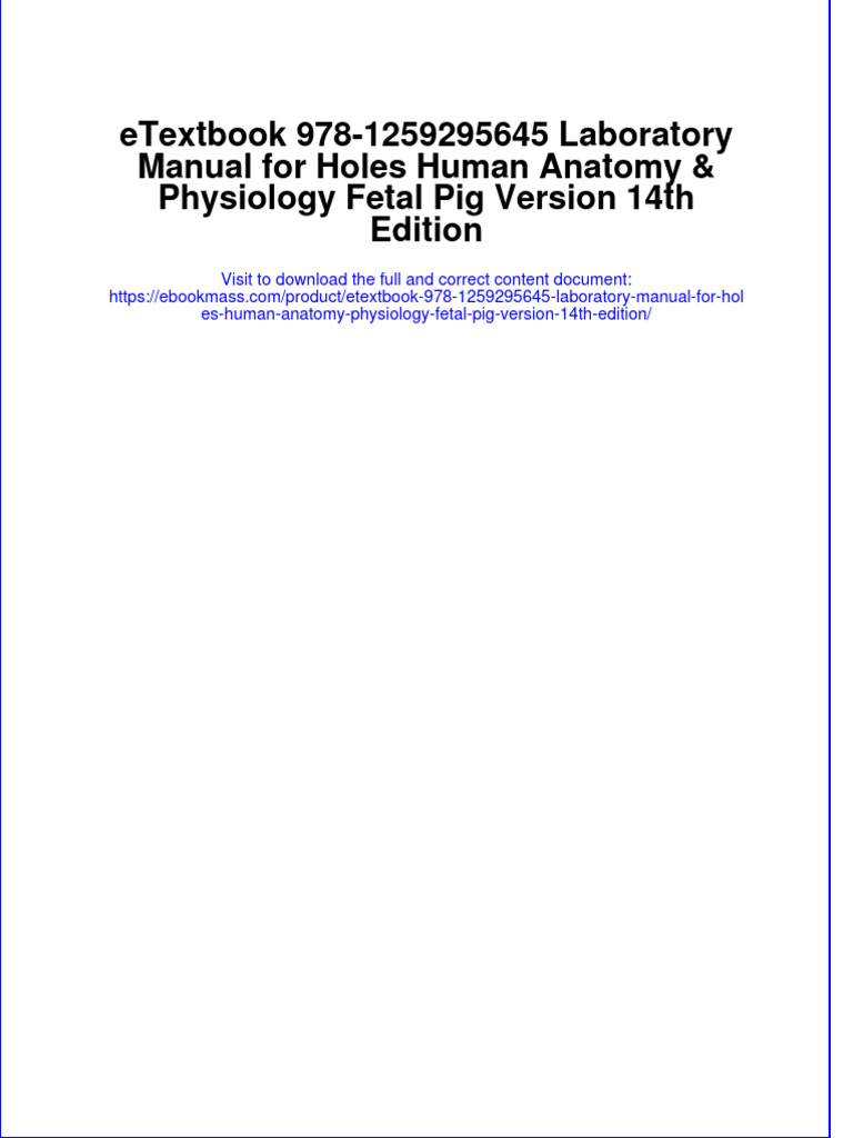 Ebook PDF Etextbook 978 1259295645 Laboratory Manual For Holes Human ...