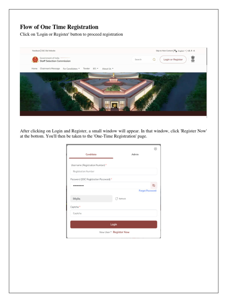 One - Time - Registration - Flow 1 | PDF