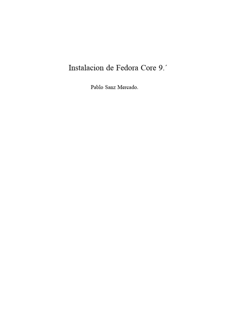 Practica instalacion-Fedora-Core-9 | PDF | Arranque | Distribución de Linux