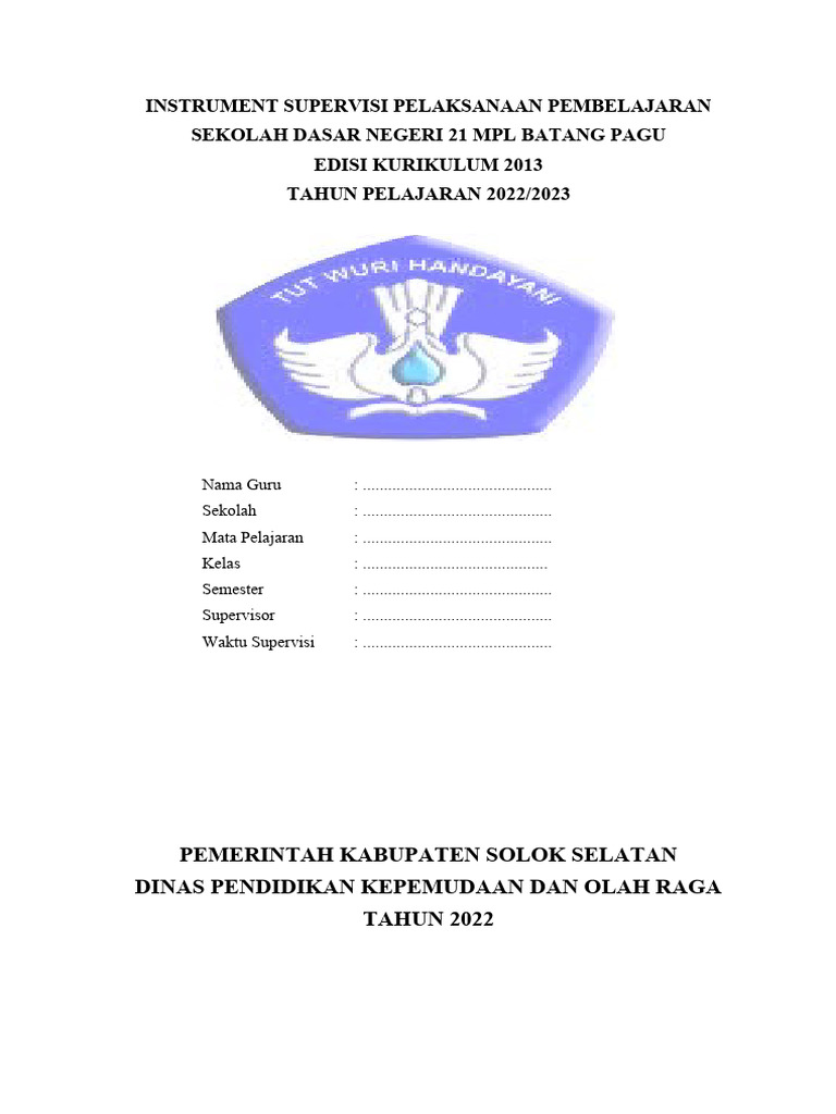 Komponen 6 1.2 Instrumen Supervisi Akademik | PDF