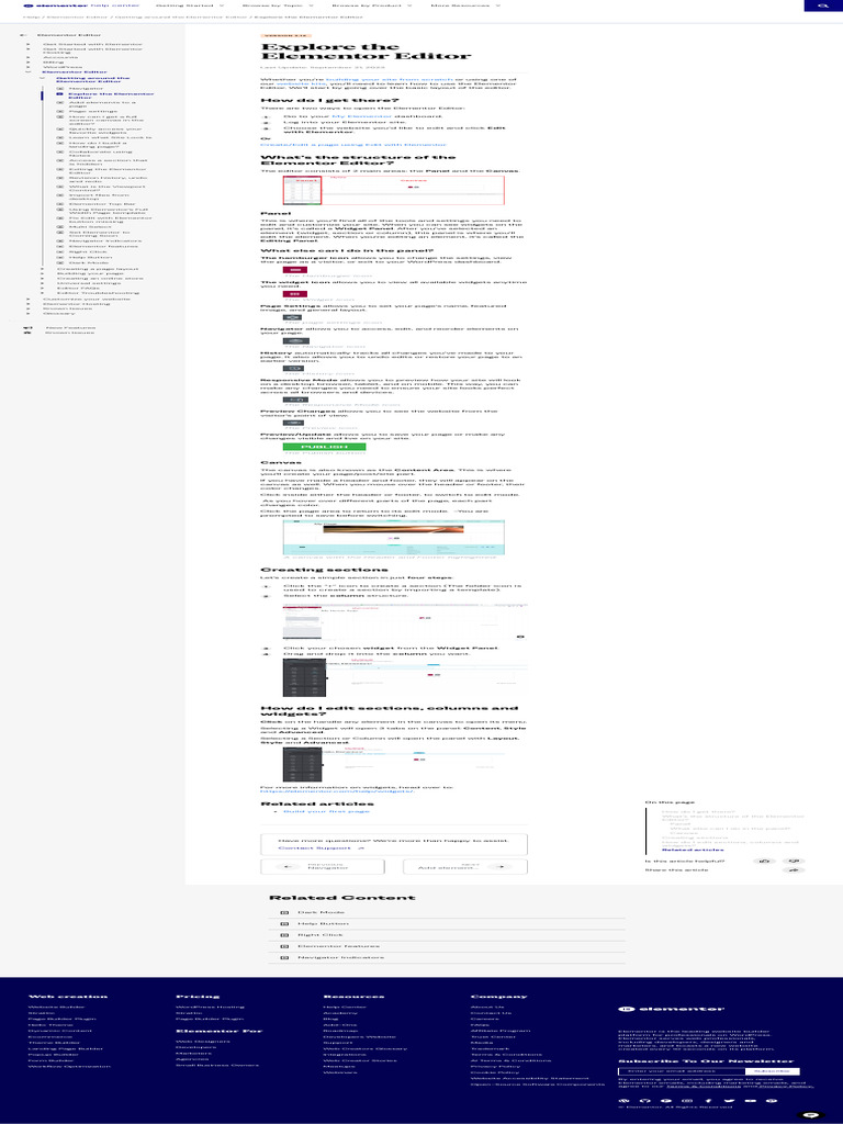 Undoing Changes in Elementor Editor | PDF | Icon (Computing) | Websites