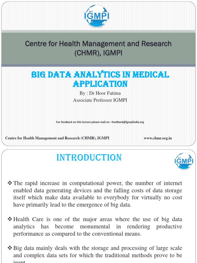 Big Data Analytics in Medical Applications | PDF | Big Data | Health Administration
