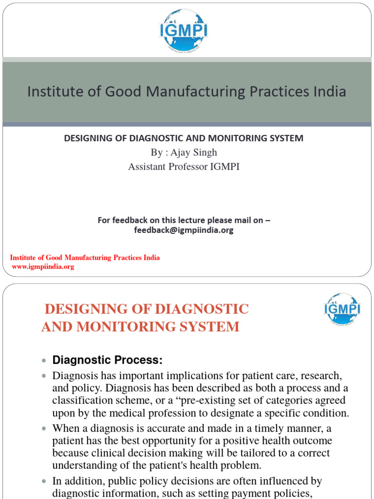 Designing of Diagnostic & Monitoring System | PDF | Medical Diagnosis ...