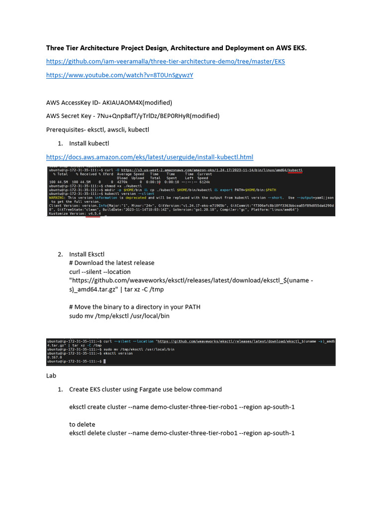 Three Tier Architecture, Deployed On EKS | PDF | Computer Engineering | Utility Software
