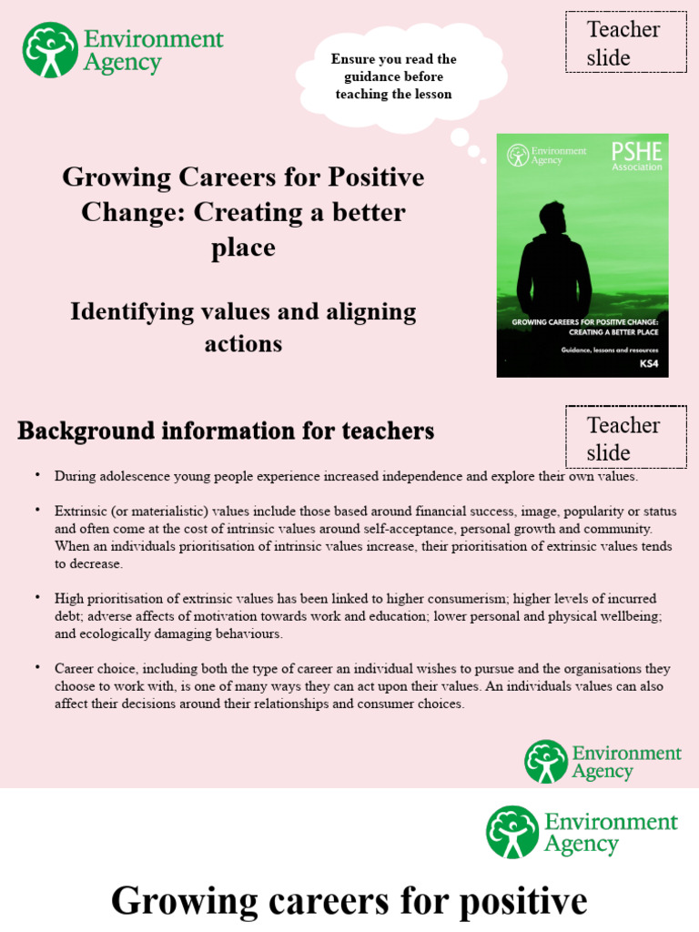 Values-Based Career Guidance | PDF | Motivational | Motivation